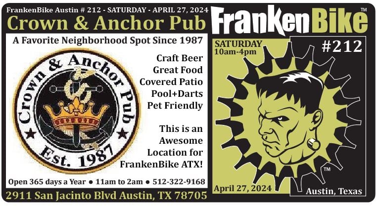 FrankenBike Austin # 212: Saturday, April 27, 2024 from 10am-4pm at ...